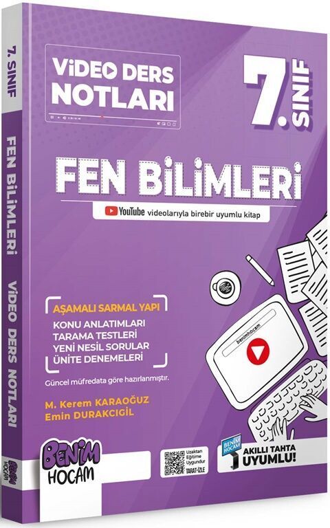 Benim Hocam 7. Sınıf Fen Bilimleri Video Ders Notları,Benim Hocam Yayınları