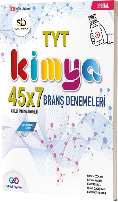 Orbital Yayınları TYT Kimya 45 x 7 Branş Denemeleri,Orbital Yayınları