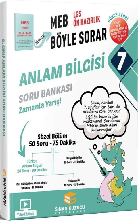Sinan Kuzucu 7. Sınıf Anlam Bilgisi Soru Bankası,Kitapiste.com İşimiz gücümüz kitap.,